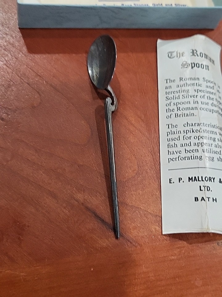 antique Roman silver spoon With Box And Papers | eBay