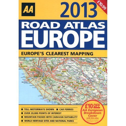 AA-Europe Road Atlas Map 2012 Latest Edition | eBay