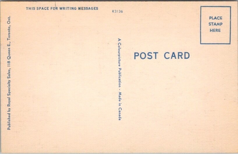 Vintage 1940s CANADA Large Letter Postcard RCMP Mountie / Colourpicture ...