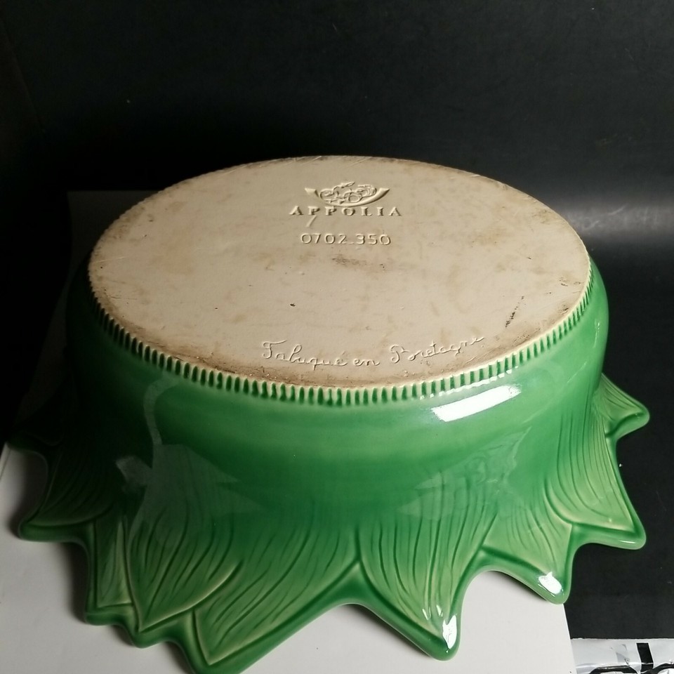 Appolia Leaves Flower Bakeware Serving Dish Bowl Green 0702350 France ...