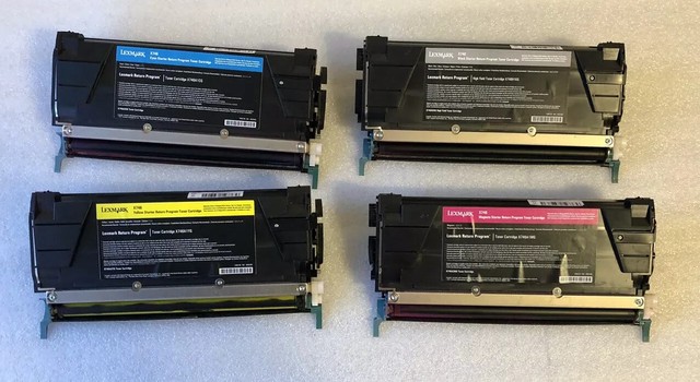 Empty Virgin X746 C746 Lexmark C746H1YG X746A1YG X746A2YG Yellow Toner ...