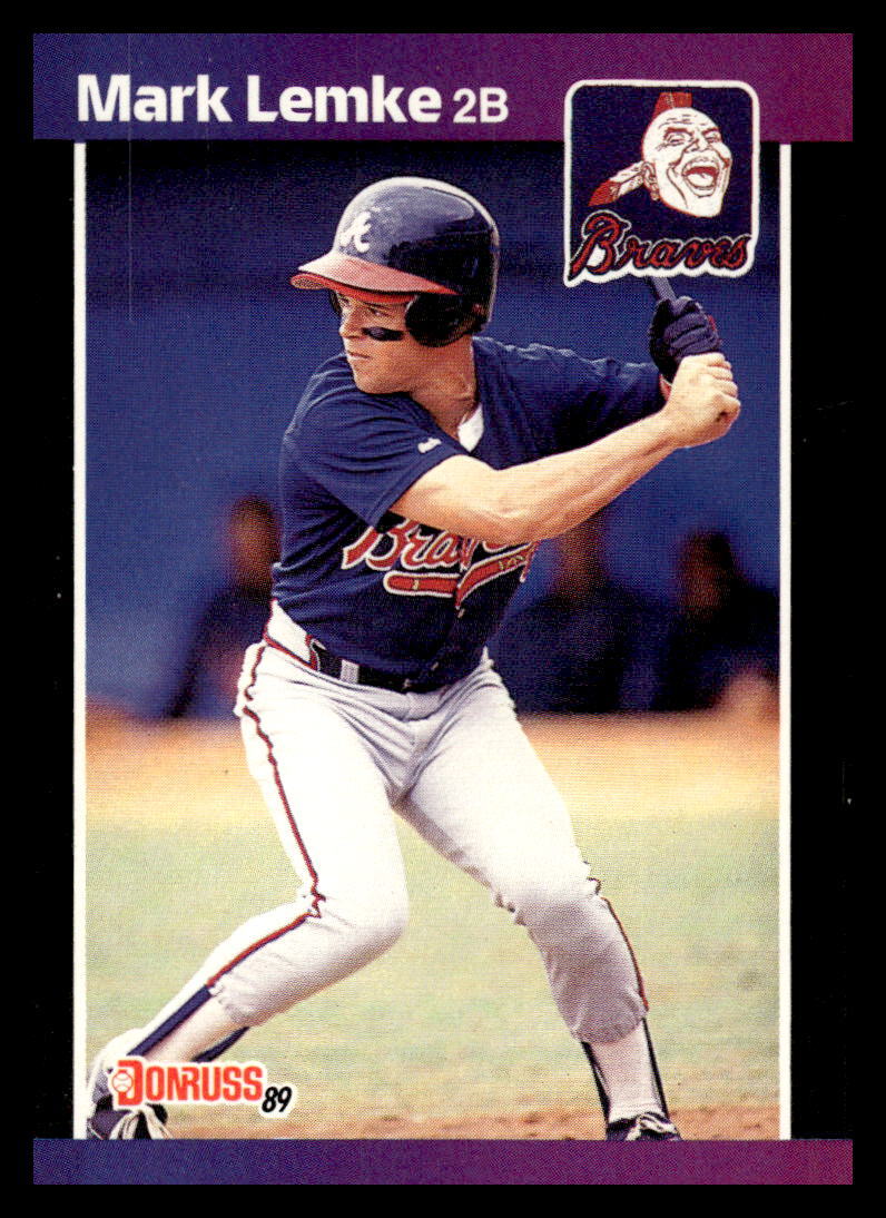 1989 Donruss #523 Mark Lemke Atlanta Braves Rookie Baseball Card EX/NM ...
