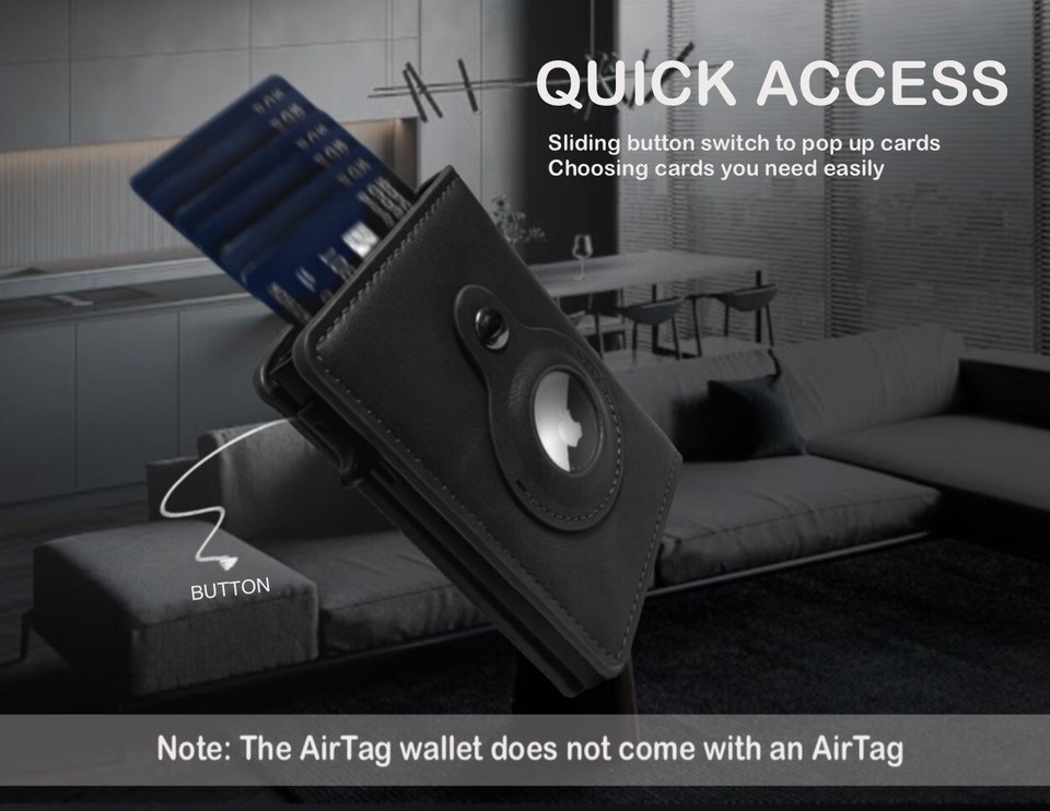 Air Tag wallet| smart leather Wallet with RFID Technology(air tag not ...