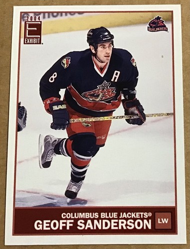 2003-04 GEOFF SANDERSON PACIFIC EXHIBIT YELLOW BACK PARALLEL CARD #44 ...