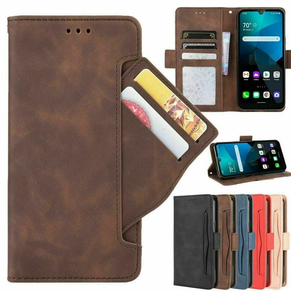 For TCL 10 5G UW Phone Case Leather Card Slots Wallet Flip Cover | eBay