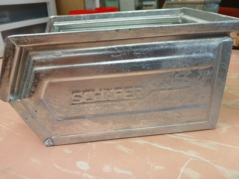 Lot Of 6 SSI SCHAEFER Stacking Bin,Silver,GS,4.8" X 5.5" X 9" | eBay