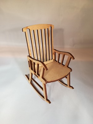 Mdf Rocking Chair craft Christmas in memory mini chair craft kit 109mm ...