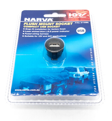 Flush Mount Mini USB Socket Narva 81100BL 9314464810145 | eBay Australia
