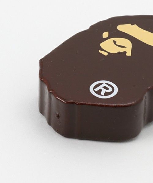 A BATHING APE BAPE APE HEAD Keychain Key Holder Brown Auth | eBay