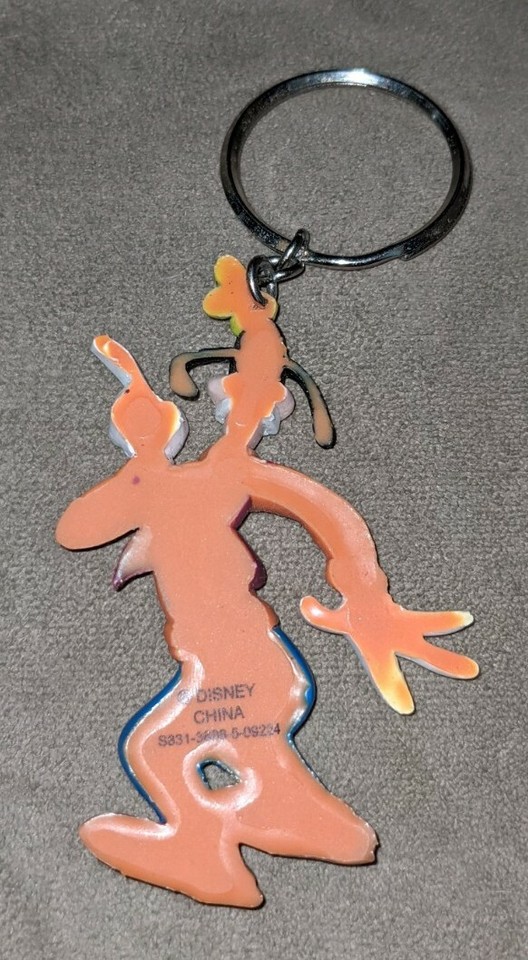 Disney Parks 3-D Goofy PVC Rubber Keychain 4.5" Key Chain Ring Keyring ...