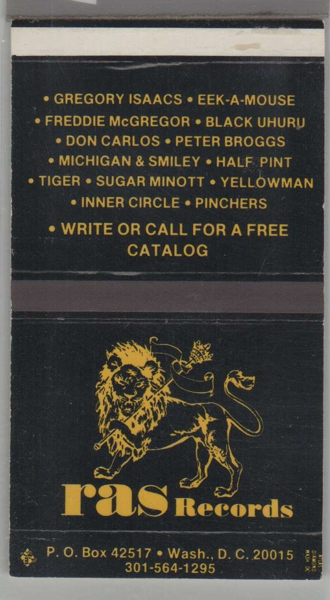 Flattened Matchbox - Music Related Ras Records Washington, DC | eBay