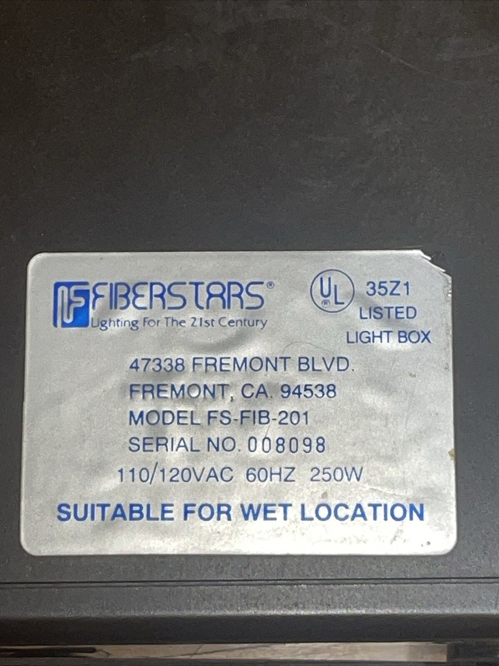 Fiberstars FS-FIB-201 Light Box 110/120VAC 60HZ 250W | eBay