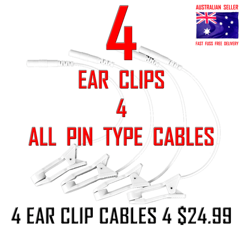 TENS ELECTRODE EAR CLIPS VAGUS NERVE THERAPY - PERFECT for ALL PIN TYPE ...