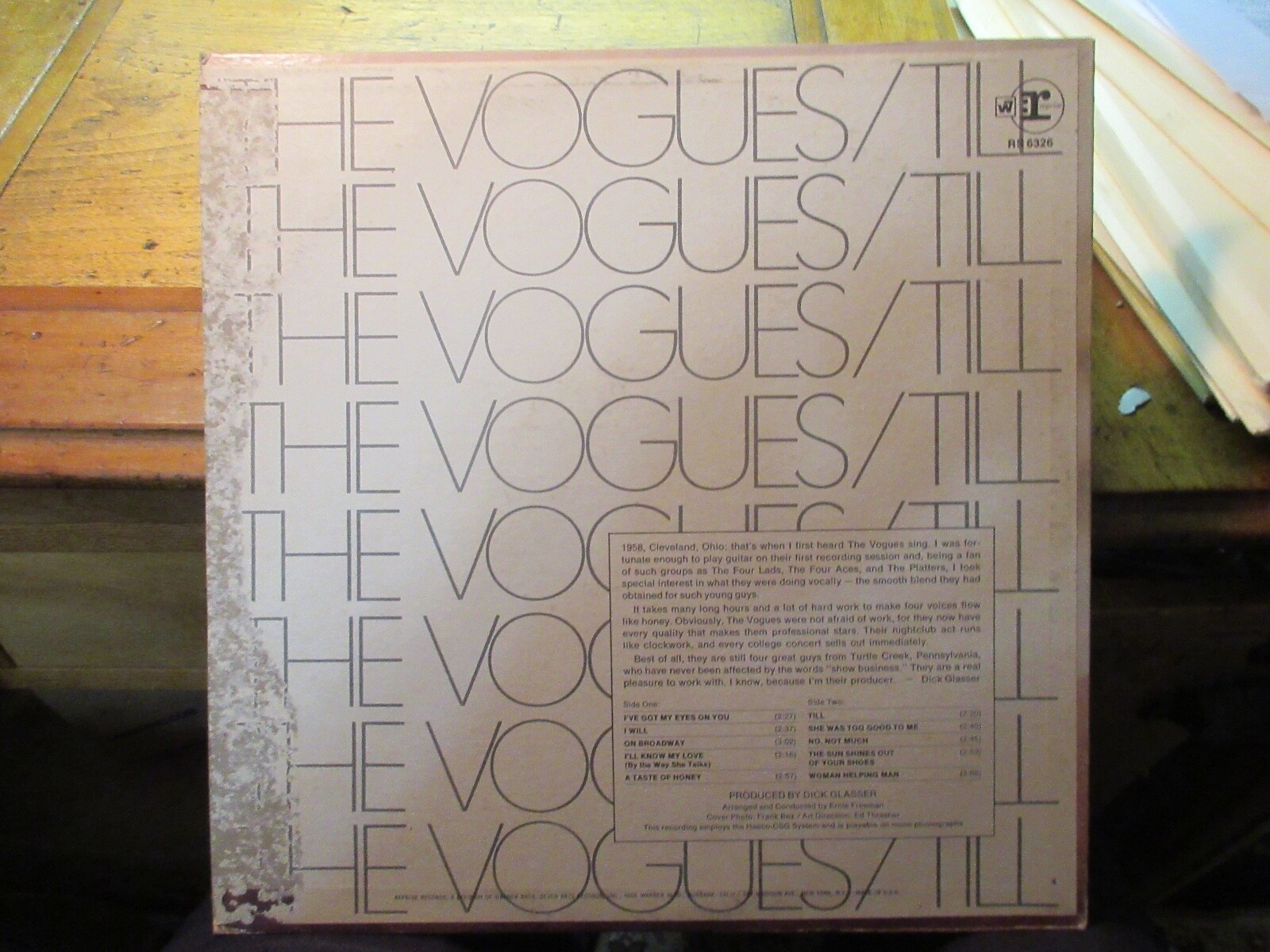1969 12" Vinyl The Vogues Till LP Reprise Records RS 6326 | eBay