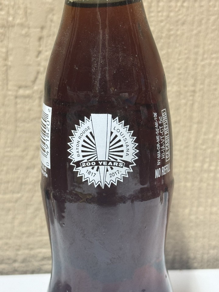 Coca Cola Bottle Baton Rogue 200 Years 8oz | eBay UK
