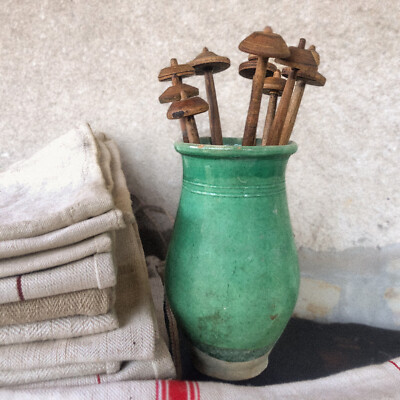 Antique drop spindle, Old loom part, Vintage primitive antique hand ...