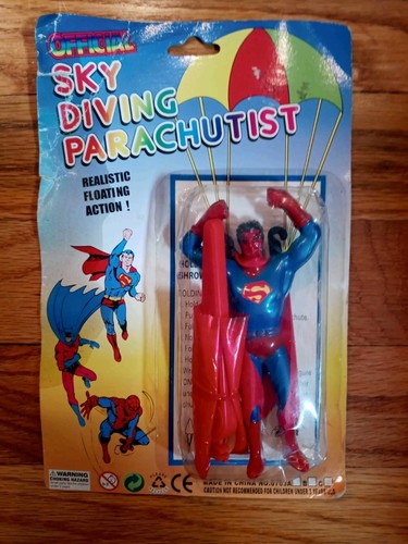 VINTAGE SUPERMAN KO PARACHUTIST AZRAK HAMWAY AHI SKY DIVER PARACHUTE ...
