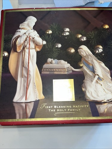 Lenox Holy Family First Blessing Nativity Mary Jesus Joseph Boxed ...