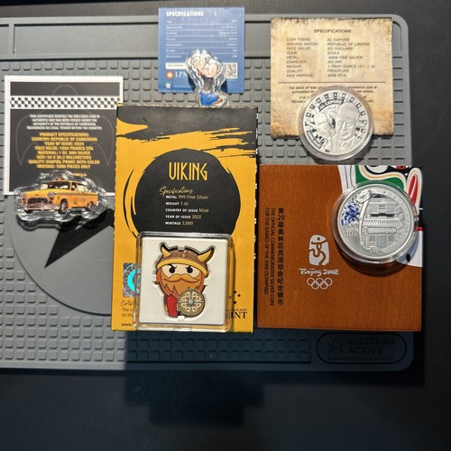 Lot Of 5: Five Ounces .999 Fine Silver - Five 1 Ounce Specialty Coins ...