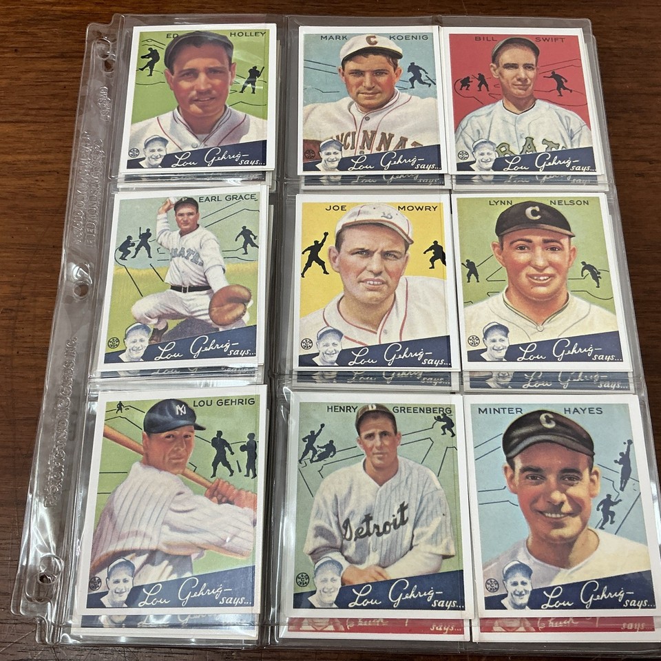 1933-1934 Goudey Dover Reprint Complete Set Gehrig, Dean, Appling ...