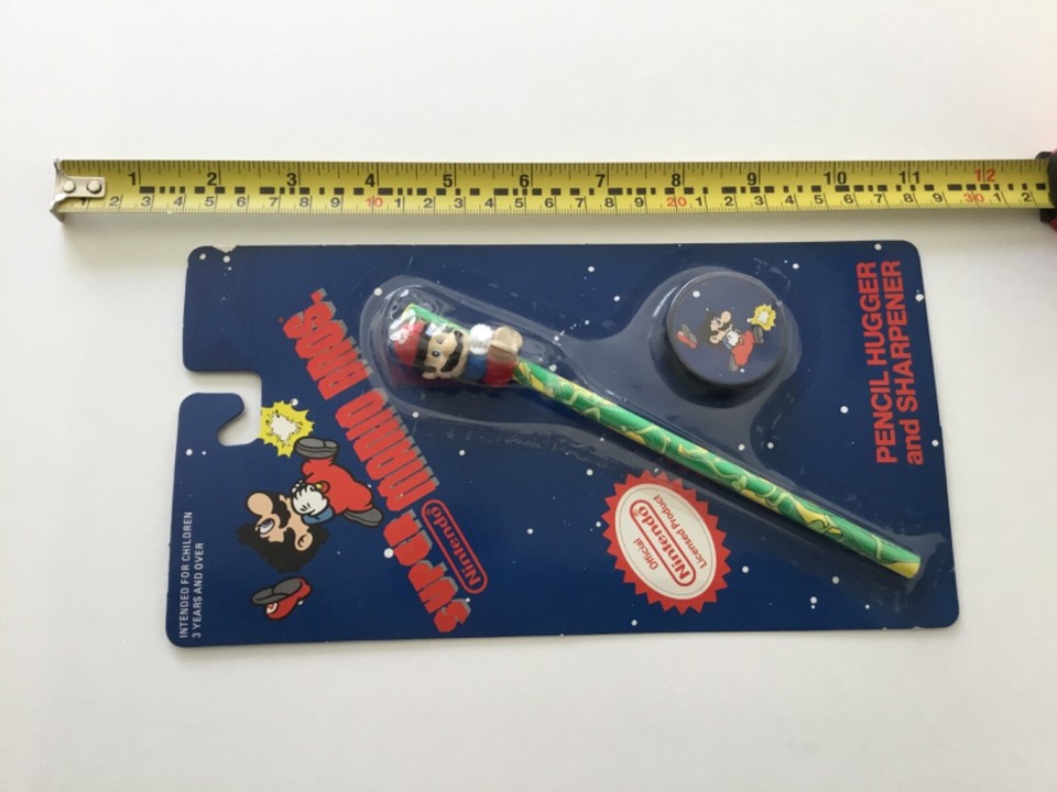 Super Mario Bros. Hugger and Sharpener 1989 Sealed on Card Rare ...