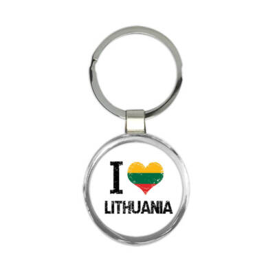 I Love Lithuania : Keychain Heart Flag Country Crest Gift Lithuanian ...