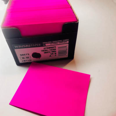 Astrobrights fireball fuchsia Smith finish envelops 180pc 4”x5” | eBay