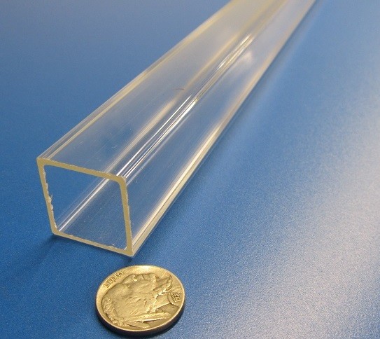 Acrylic Square Tube Clear Extruded 1.0" SQ x .063" Wall x 72" Length-4 ...