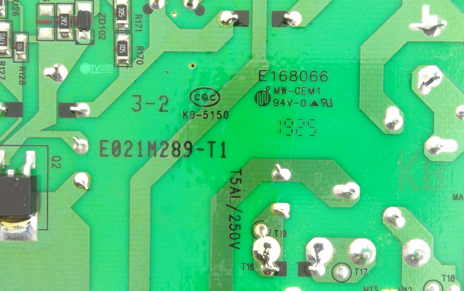 Hitachi 50RC6 Power Supply Board TV5006-ZC02-02 E021M289-T1, E168066 ...