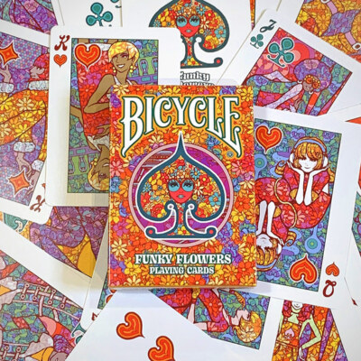 Bicycle Funky Flowers Playing Card Deck designed by Yasuyuki Honne ...