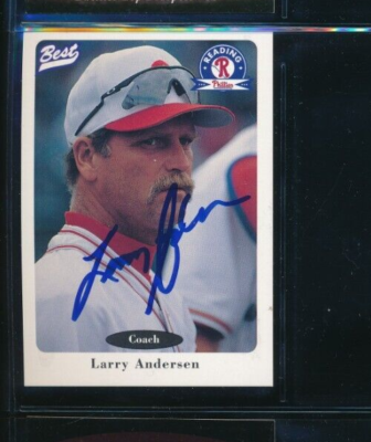 1996 Best #27 Larry Andersen Reading Phillies Signed Autograph (DR22 ...