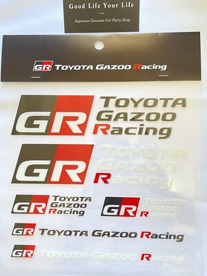 Toyota GAZOO Racing Logo sticker set A JDM A302-GR18A009 Genuine OEM ...