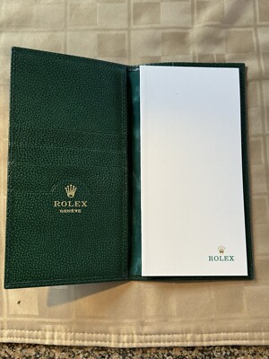 Genuine Vintage Rolex Check Notebook Note Wallet Card Holder with Extra ...