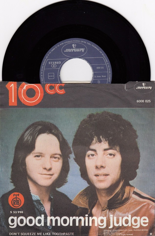10CC GOOD MORNING JUDGE 1977 RECORD YUGOSLAVIA 7" PS 45rpm SINGLE | eBay