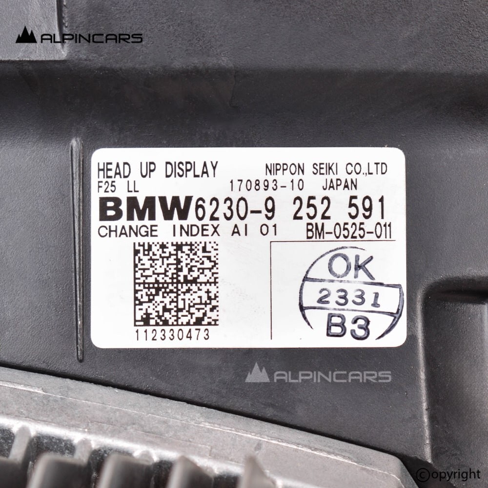 ORIGINAL BMW F25 X3 HUD Head Up Display Screen LL LINKSLENKER LHD (6 ...