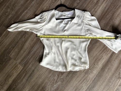 Frame White Silk V Neck Blouse Large | eBay