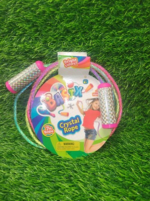 JA-RU Hot Rainbow Crystal Jump Rope Lazer Handles Ages 6+ Outside Fun ...