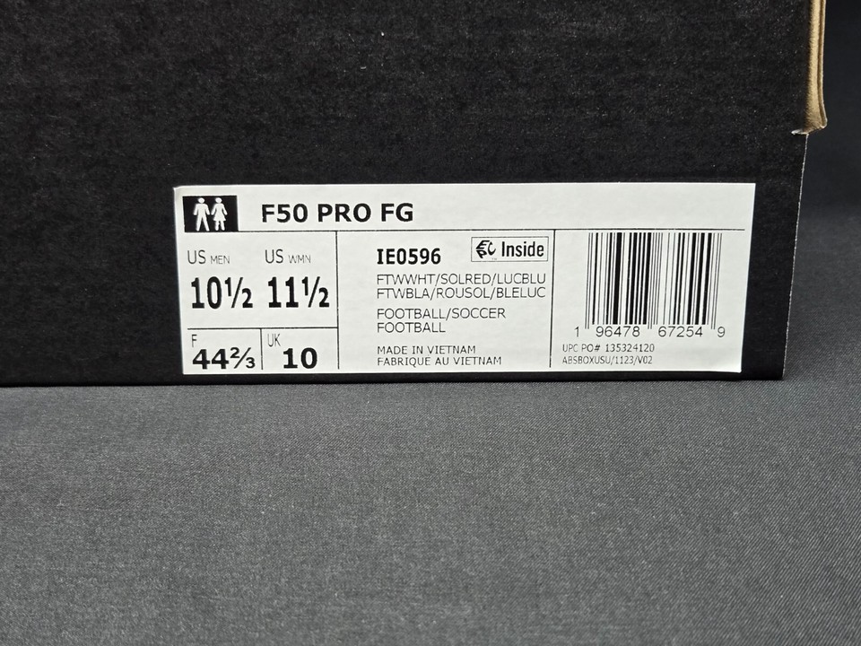 adidas F50 Pro FG Cloud Red White Blue Men's Multi Size Soccer Cleats ...