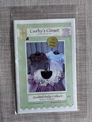 Curby's Closet QUILTED BABY COLLARS Pattern 0-12 Months 8 STYLES | eBay
