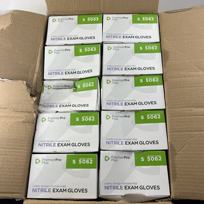 Premier Pro Plus Small Nitrile Exam Gloves Powder free 10 boxes 1000 ...