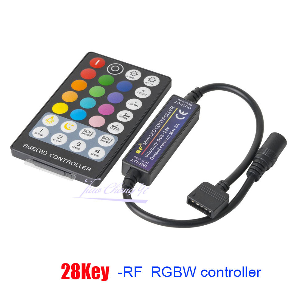 RF 14 Keys 21 Keys 28 Keys LED Controller for 5050 Single Color RGB LED ...
