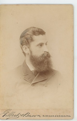 Man with Beard Philadelphia PA Gilbert Bacon Cabinet Card | eBay