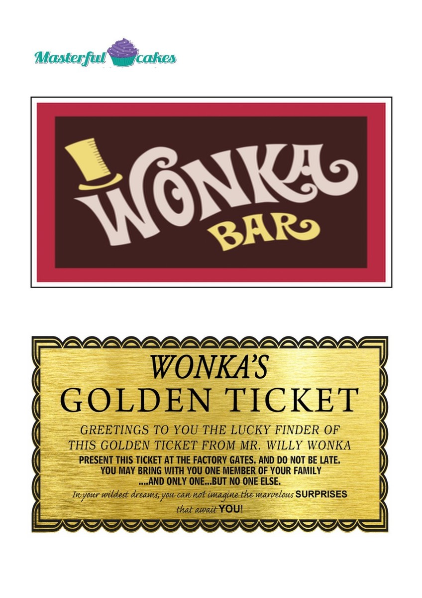 Wonka Bar Golden Ticket Real