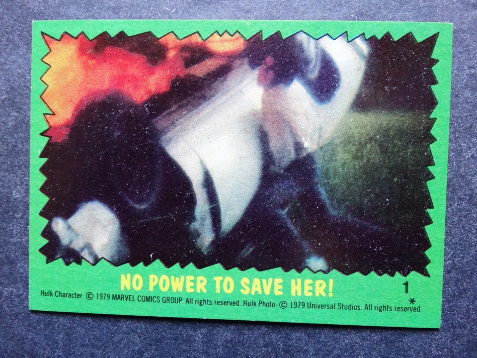 1979 Topps The Incredible Hulk TV Show Card Complete Your Set You U ...