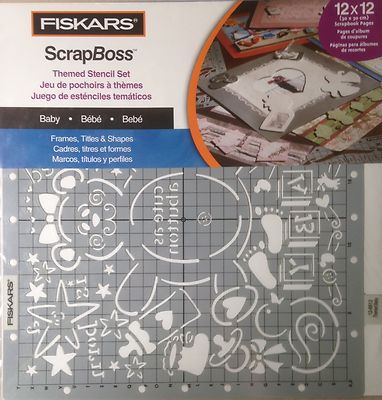 Fiskars ScrapBoss Embossing 12x12 Stencil Set - Baby - 12-6612 - NEW | eBay