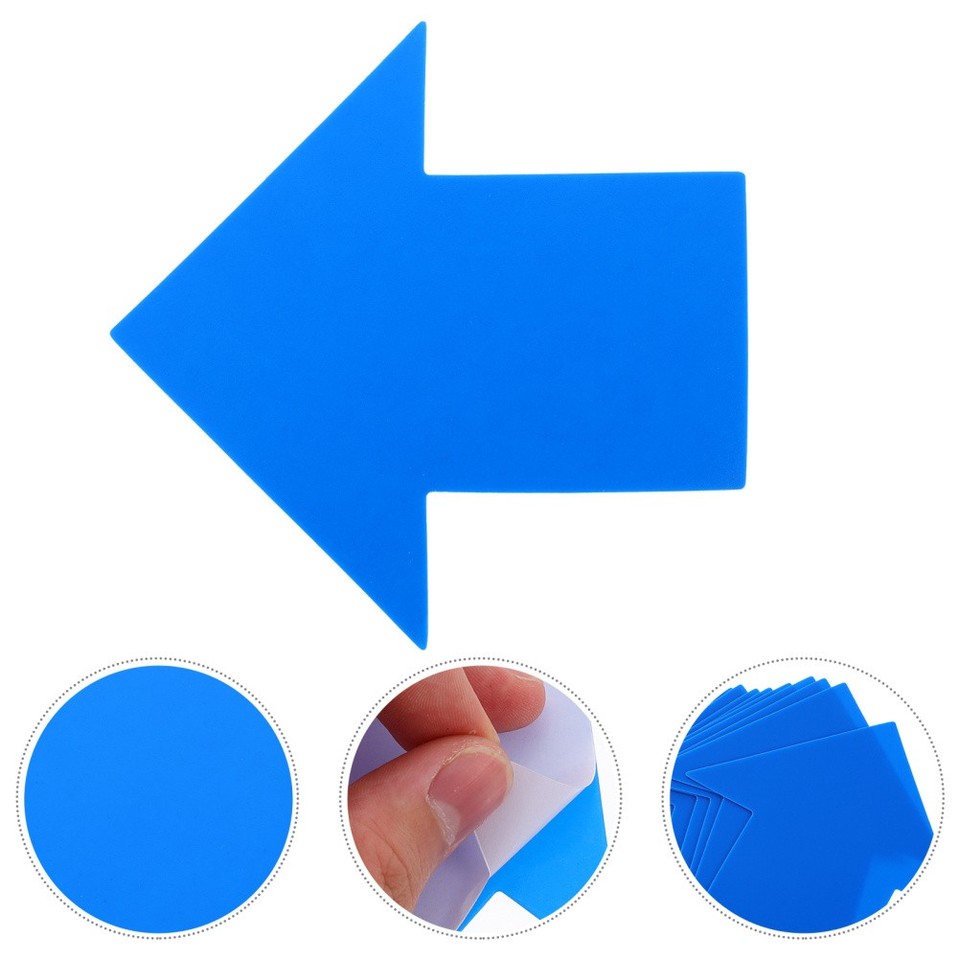 12 Pcs Self-adhesive Arrows Sign Warning Sticker Floor Stickers for ...