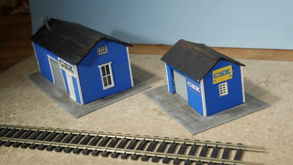 HO Scale Scratch Built (2) TRACKSIDE MAINTENANCE SHOPS (Bass Wood) | eBay