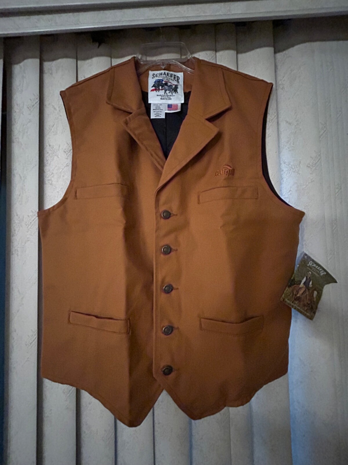 New With Tag, Schaefer Outfitter Mens Size Large Tappered Tan Canvas ...