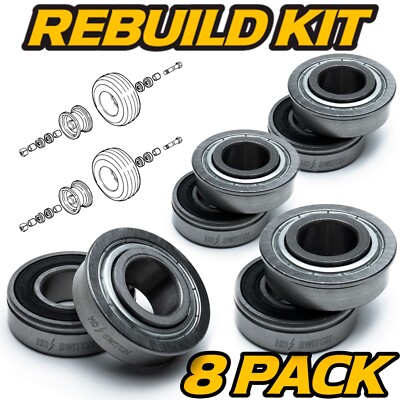 4 Sets- Front Wheel Rebuild Bearings for Dixie Chopper BlackHawk HP ...