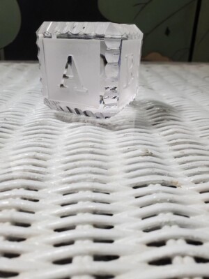 116: FROSTED Waterford Crystal ABC BABY BLOCK - SWEET TREASURE! | eBay